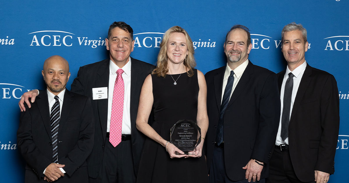 I-95 Southbound Auxiliary Lane Widening Project Wins ACEC Virginia 2024 Engineering Excellence Award